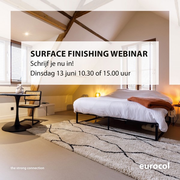 Inspirerende Eurocol-webinar surface finishing