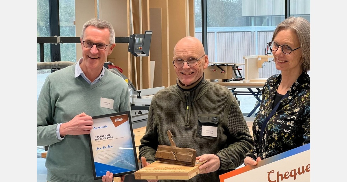 Jan Postma is Docent van het Jaar